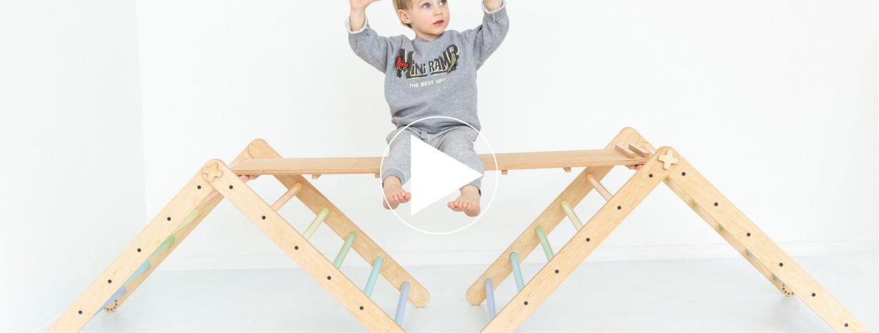 Pastel rainbow transformable climbing triangle | upaFAMILY